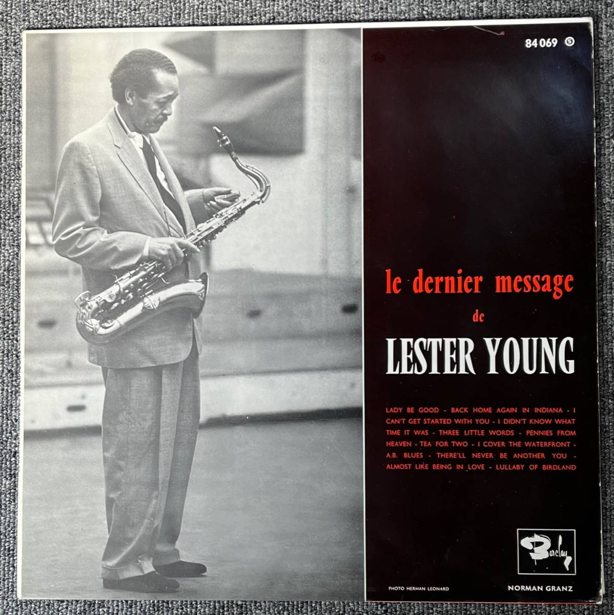 【目立った傷や汚れなし】【オリジナル/極美品】『 Le Dernier Message De Lester Young 』 Kenny Clarke Ren Urtreger レスター・ヤング ...