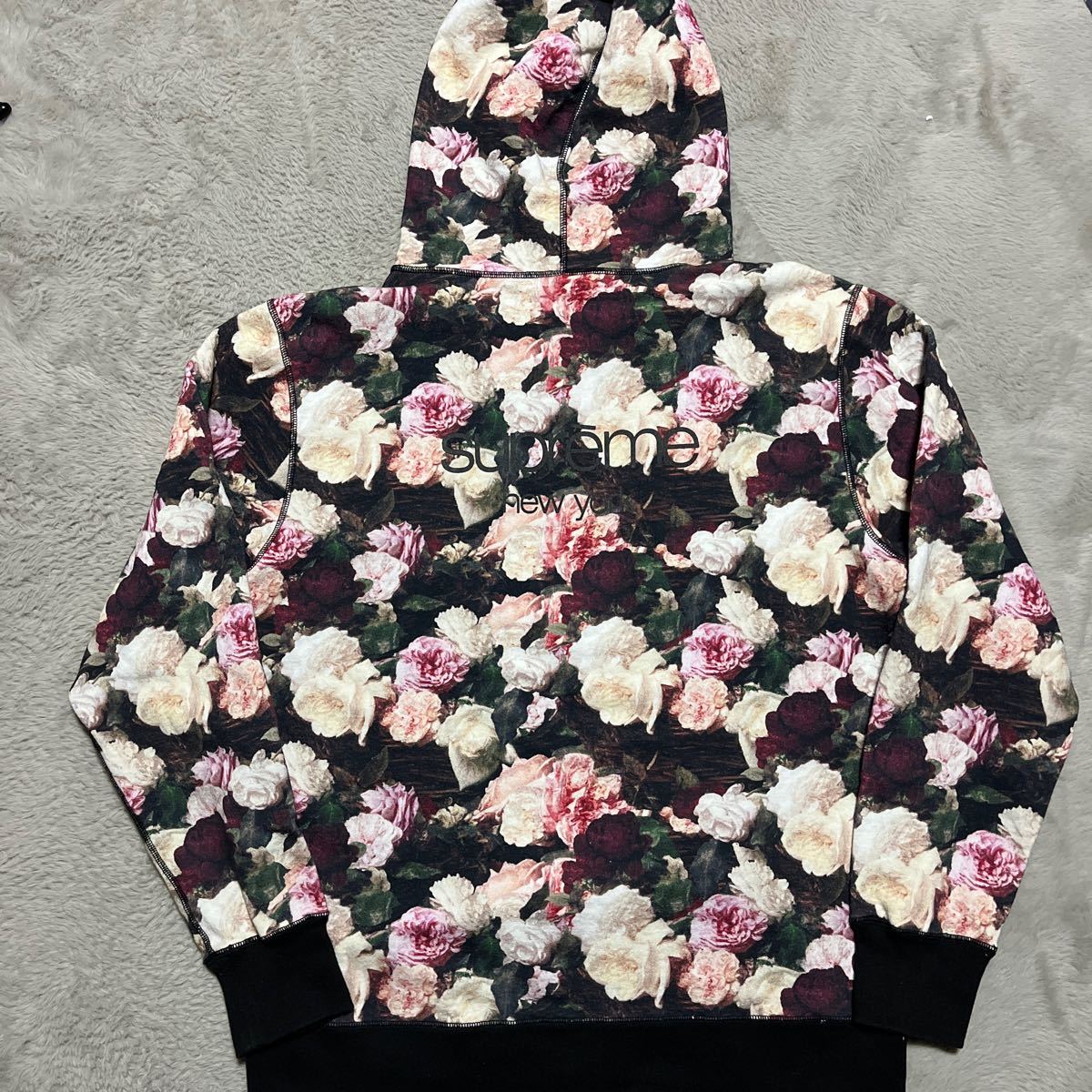 【目立った傷や汚れなし】激レア 13ss Supreme Power Corruption Lies Pullover Hooded Sweatshirt パーカー スウェット XL 花柄 ...