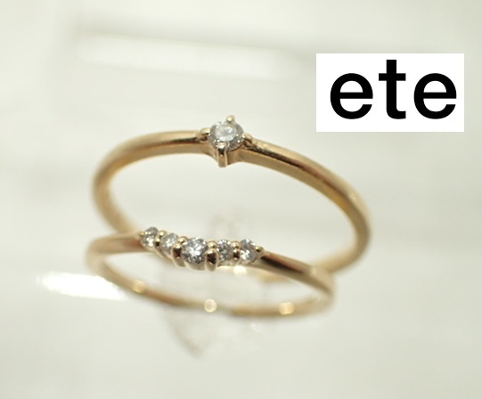 【やや傷や汚れあり】23426[TS]シンプル♪eteエテ/K10 イエローゴールド ダイヤモンド リング/2点セット/3号/0.03 9号/0.03 ピンキーリングの落札情報詳細 ...