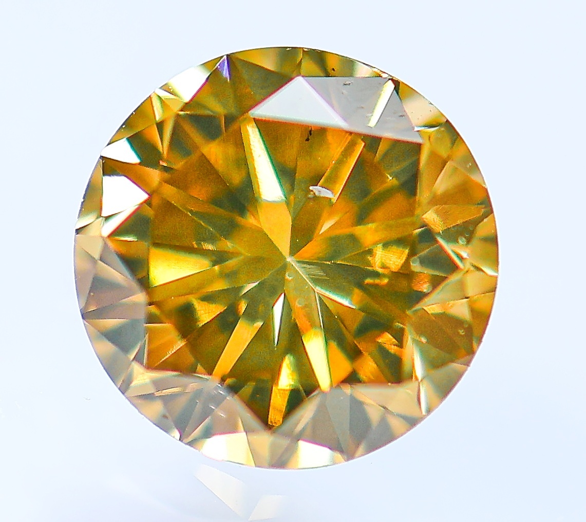 【目立った傷や汚れなし】【100円～】0.950ct 天然ダイヤ FANCY DEEP BROWNISH ORANGY YELLOW ...