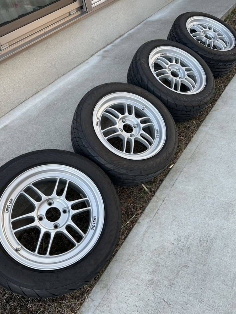 【未使用に近い】【’22年11月製】ENKEI Racing RPF1 15×7J+35 PCD100 4H FINALIST 595EVO 195/55R15 ほぼ未使用4本セットの落札情報 ...
