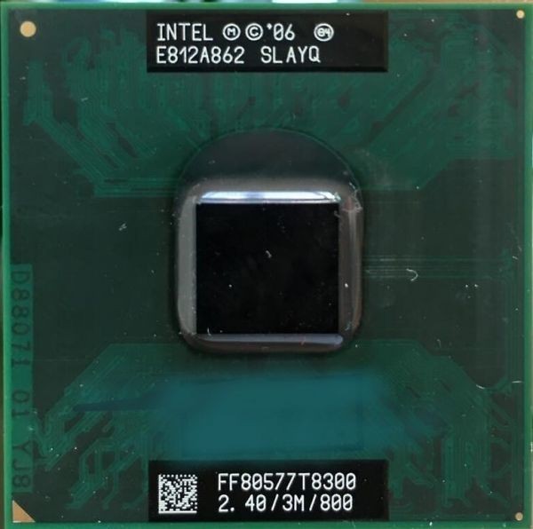 【未使用に近い】2個セット Intel Core 2 Duo T8300 SLAPA 2C 2.4GHz 3MB 35W Socket P ...