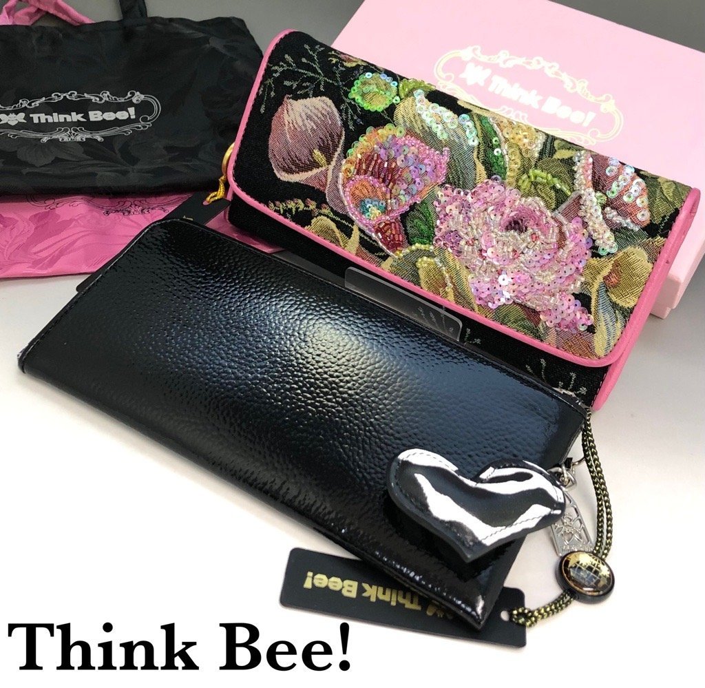 【未使用】未使用 美品 Think Bee! シンクビー 長財布 L型財布 2点セット カーラ/シネマパラダイス 黒/ピンク/ビーズ/パテント/花刺繍 正規品 最落無の落札情報詳細 ...