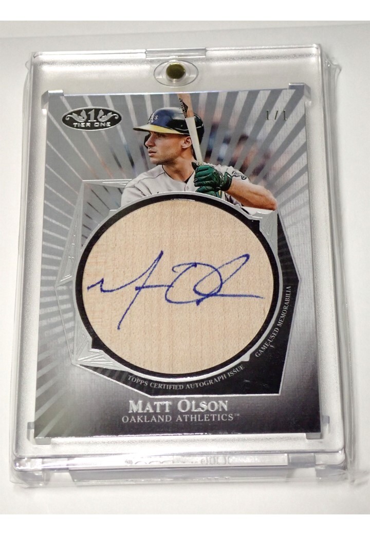 【目立った傷や汚れなし】【Matt Olson 1/1】2022 TOPPS TIER ONE Perfect Contact ...