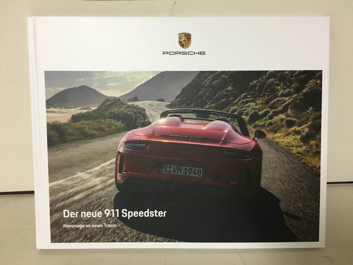 【やや傷や汚れあり】A977 本 PORSCHE ポルシェ 911 スピードスター ハードカバー カタログ ドイツ語 2019 ...