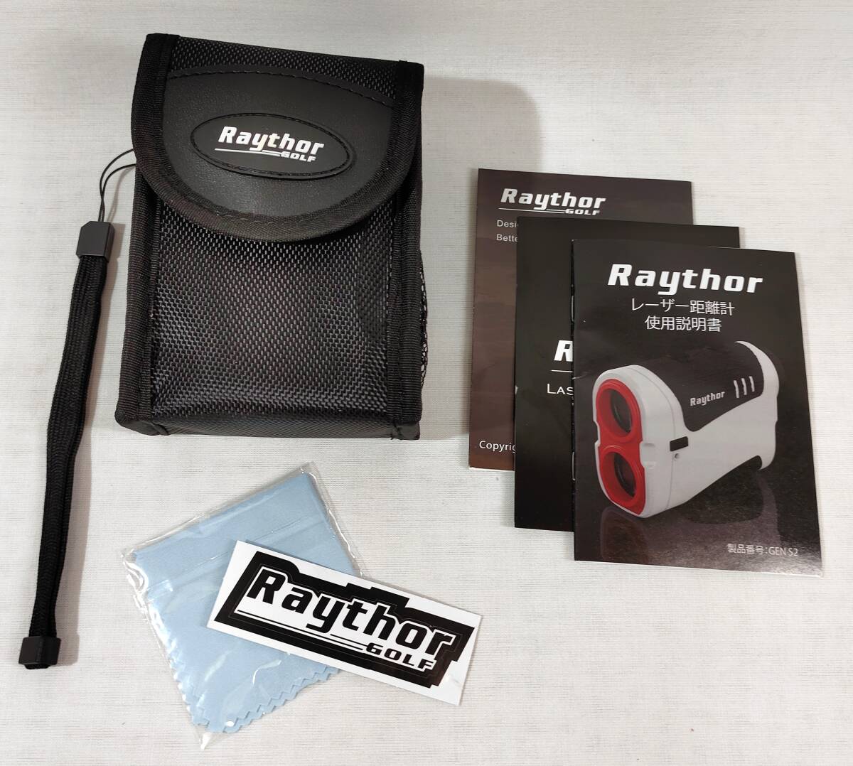 【傷や汚れあり】【1円出品】Raythor GOLF レイソー ゴルフ レーザー距離計 GEN S2 超小型 収納バッグ 釣りロープ ...