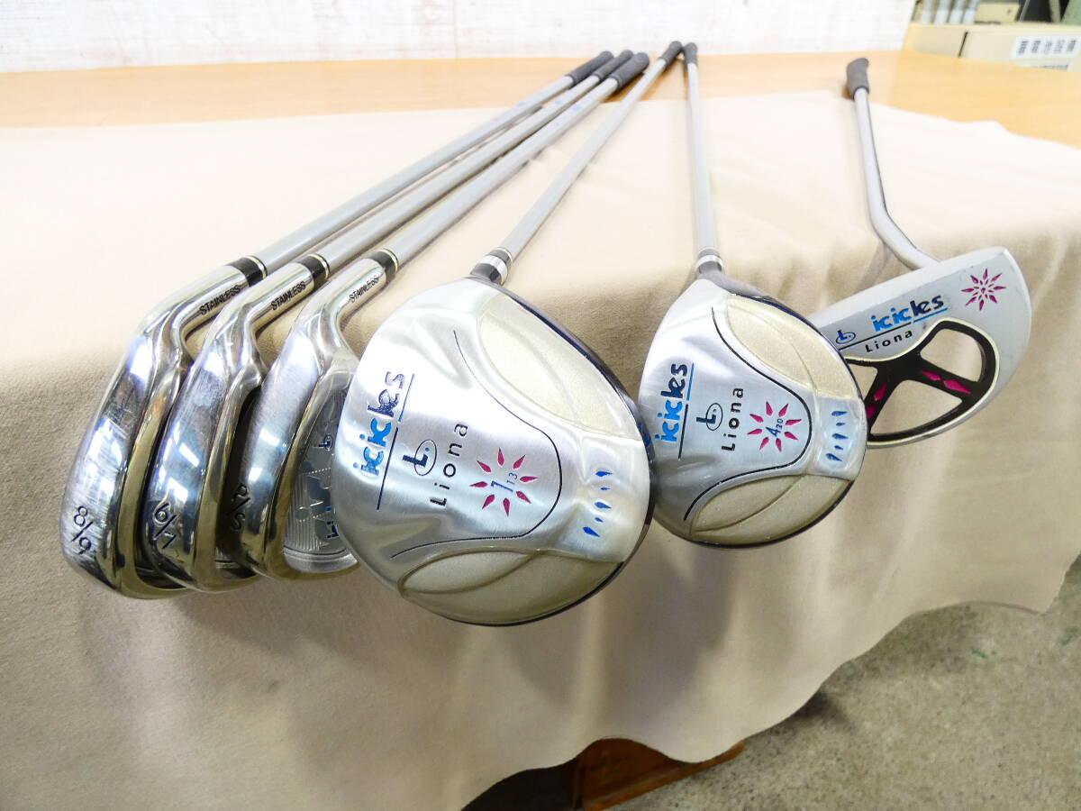 【傷や汚れあり】 icicles レディース ゴルフクラブセット Liona FLEX:L ＃1.4.6/7.8/9.P/S.パター 現状品＠160(02)の落札情報詳細 - Yahoo ...