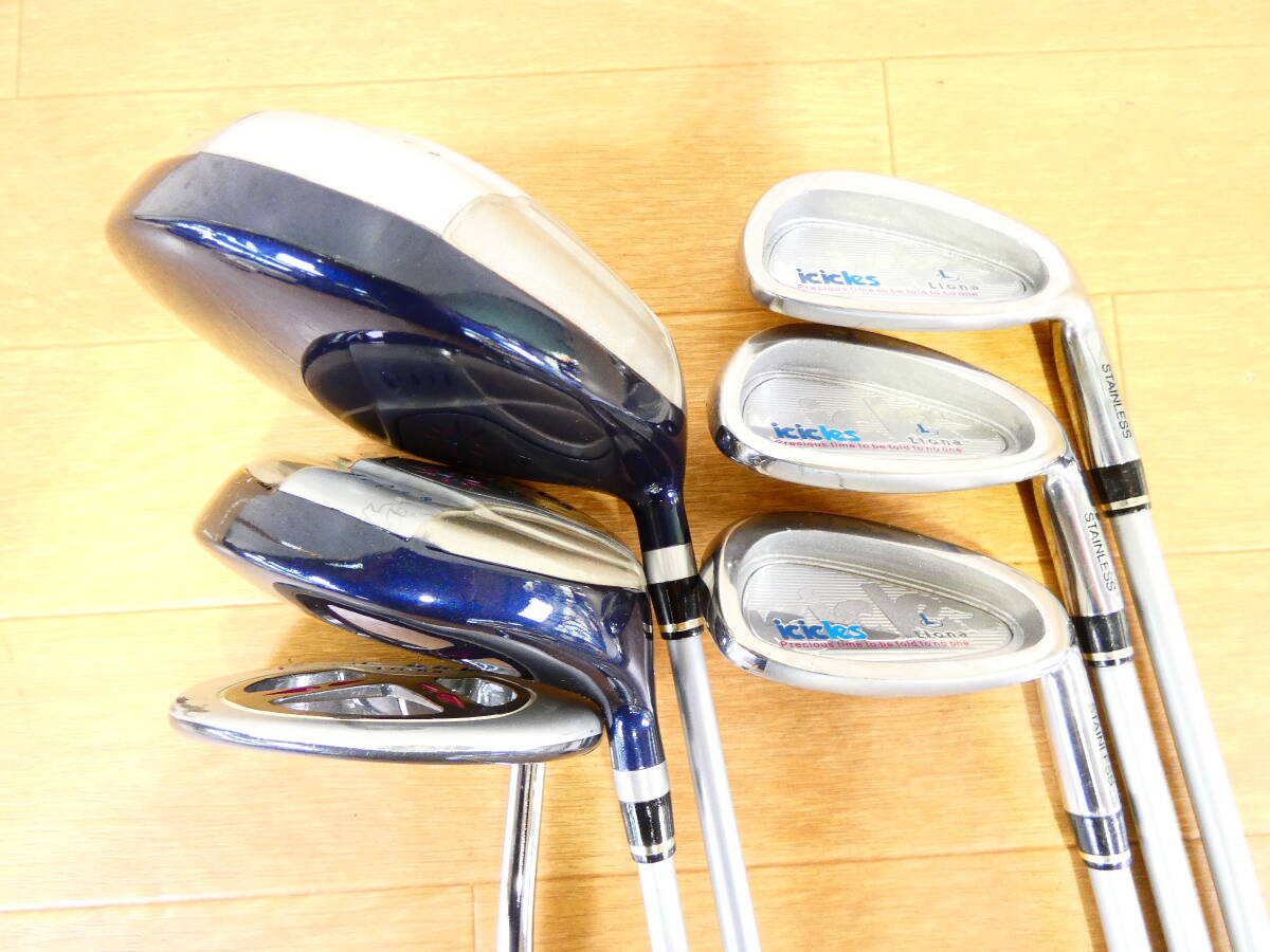 【傷や汚れあり】 icicles レディース ゴルフクラブセット Liona FLEX:L ＃1.4.6/7.8/9.P/S.パター 現状品＠160(02)の落札情報詳細 - Yahoo ...