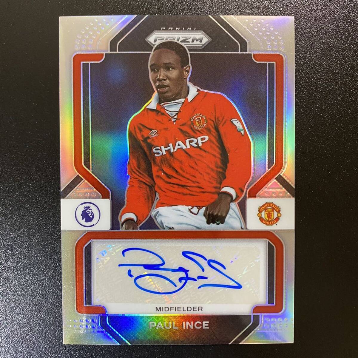 【目立った傷や汚れなし】2022-23 Panini Prizm EPL Paul Ince Autograph Silver ...