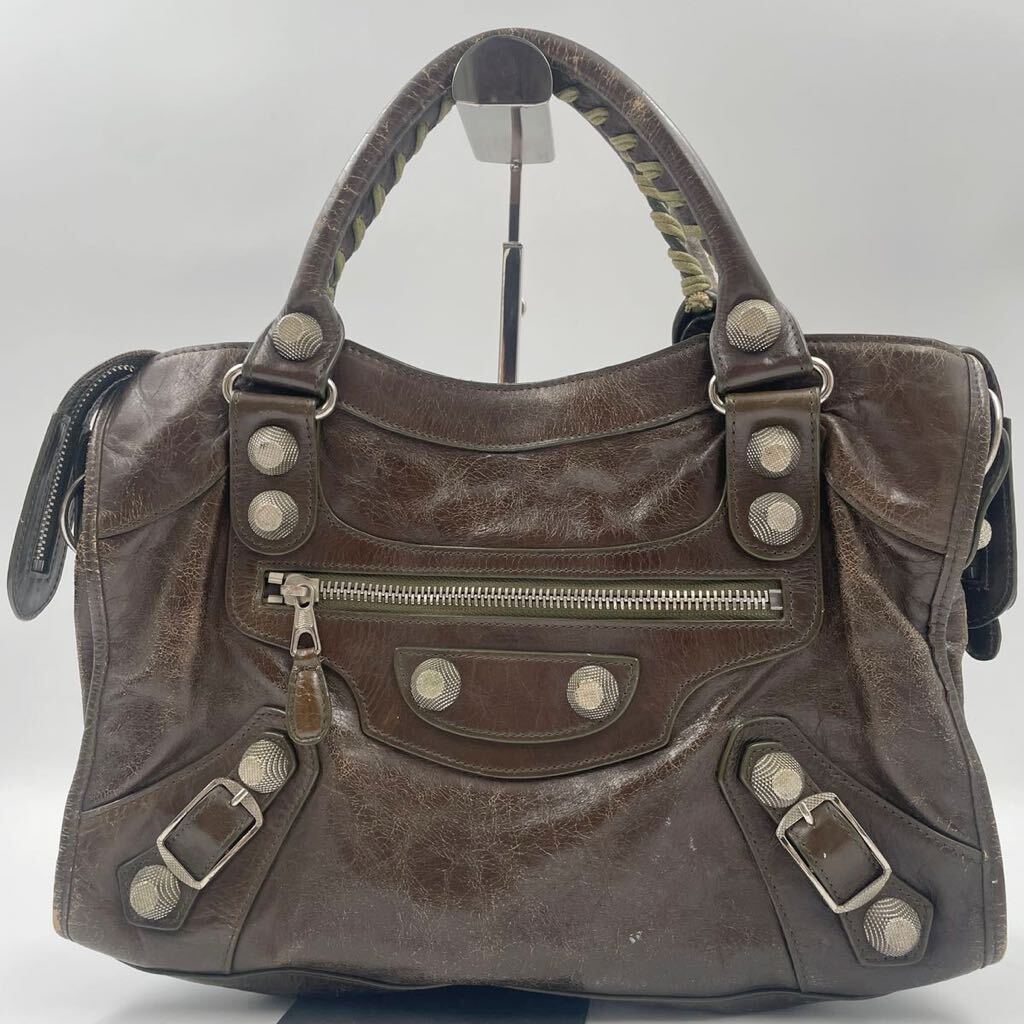 【やや傷や汚れあり】1円 BALENCIAGA バレンシアガ ジャイアントシティ ハンドバッグ カーキ シルバー金具 カーキ系 レザー ワンショルダー レディースの落札情報詳細 - Yahoo ...