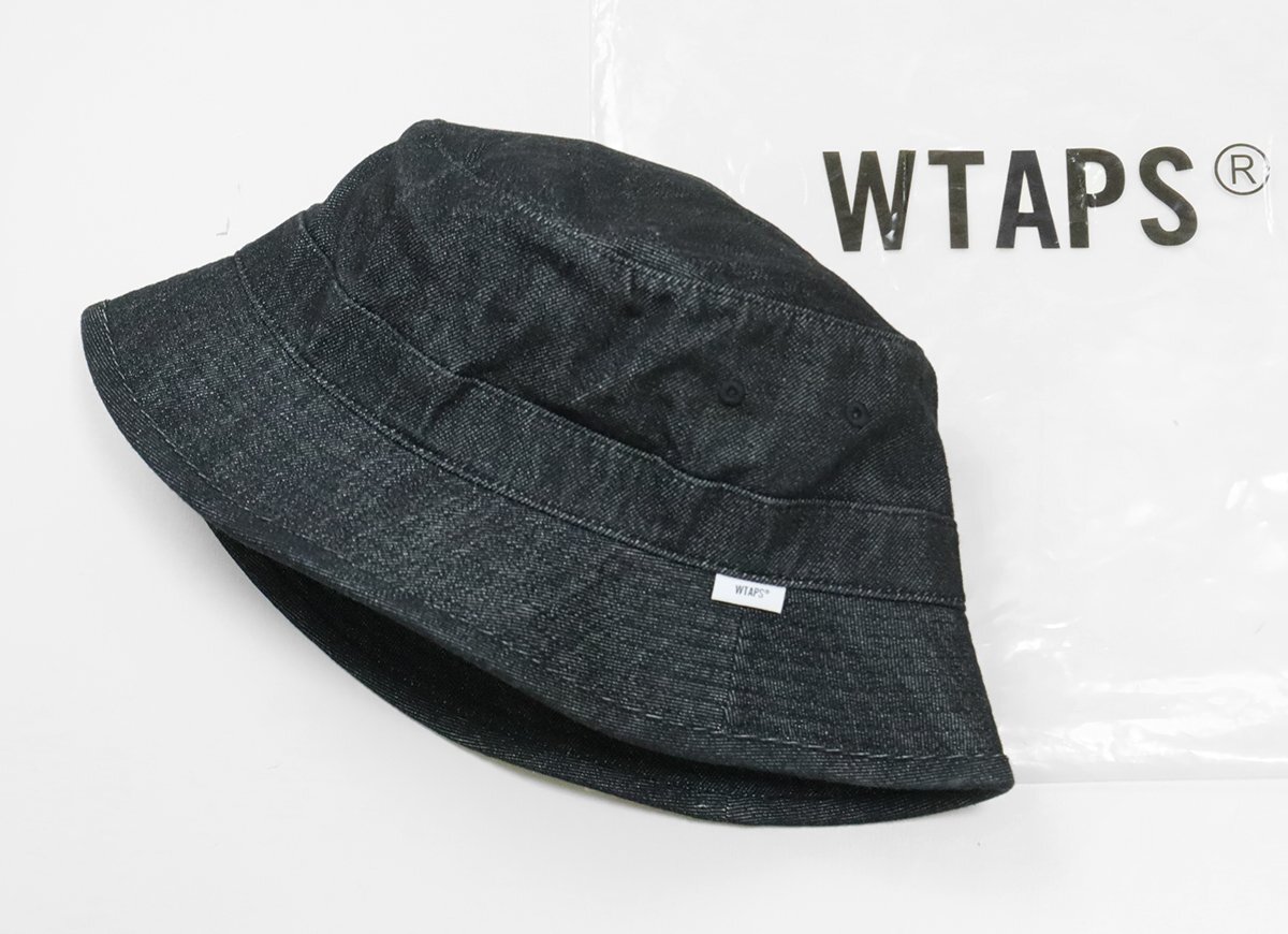 【やや傷や汚れあり】WTAPS 23SS BUCKET 05 HAT COTTON DENIM デニム バケットハット XLサイズ 帽子 (231HCDT-HT20) インディゴ ダブルタッ ...