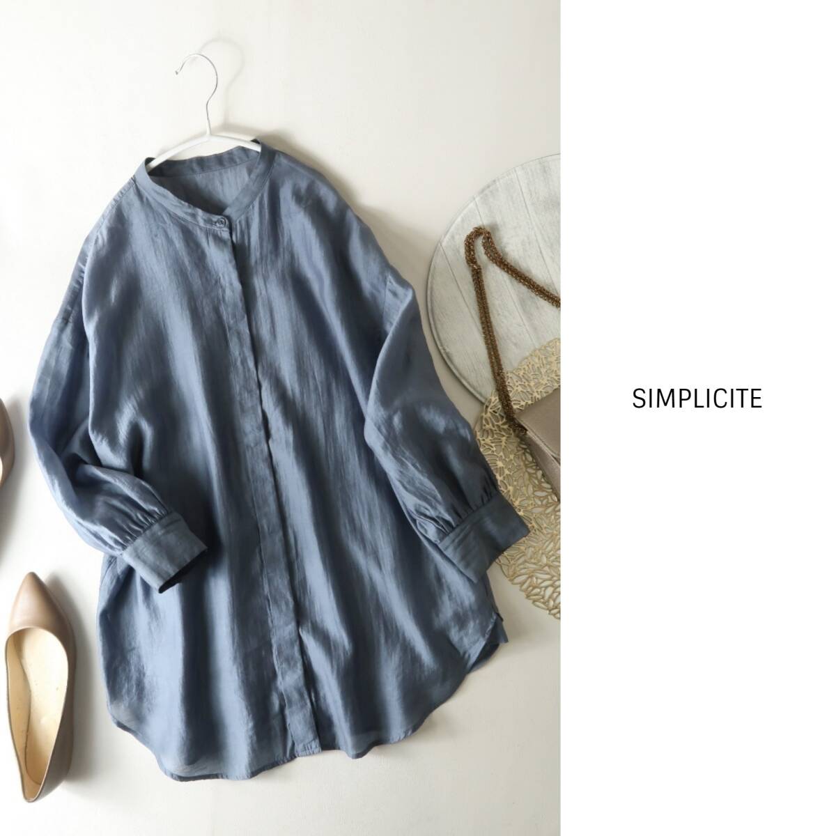 【目立った傷や汚れなし】2022年☆スピック&スパン/シンプリシテェ SIMPLICITE☆洗える スタンドカラー シアーブラウス☆M-S 1802の落札情報詳細 - Yahoo!オークション ...