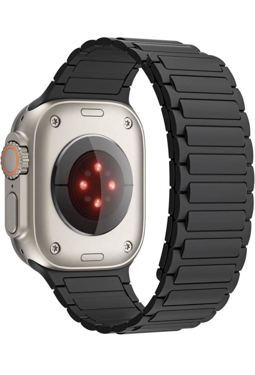 【未使用】アップルウォッチ バンド Apple Watch バンド シリコン マグネットUltra/Ultra2 SE/SE2 Series 9 8 7 6 5 4 3 無段階42/44/45 ...