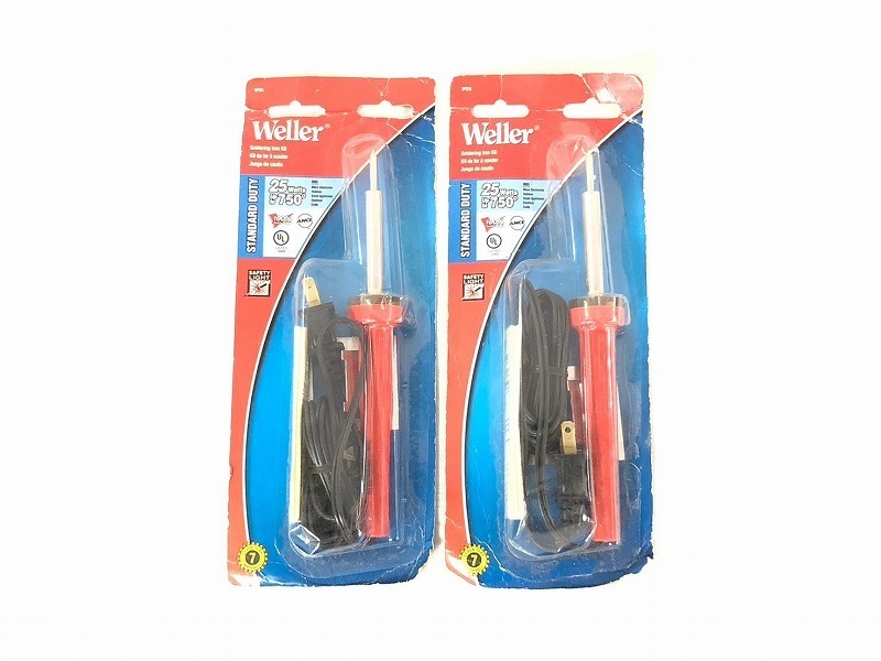 【未使用】送料無料【米軍放出品】未使用品 はんだごて 2個 25W 400℃ Weller SP23L セーフティライト付き (60 ...