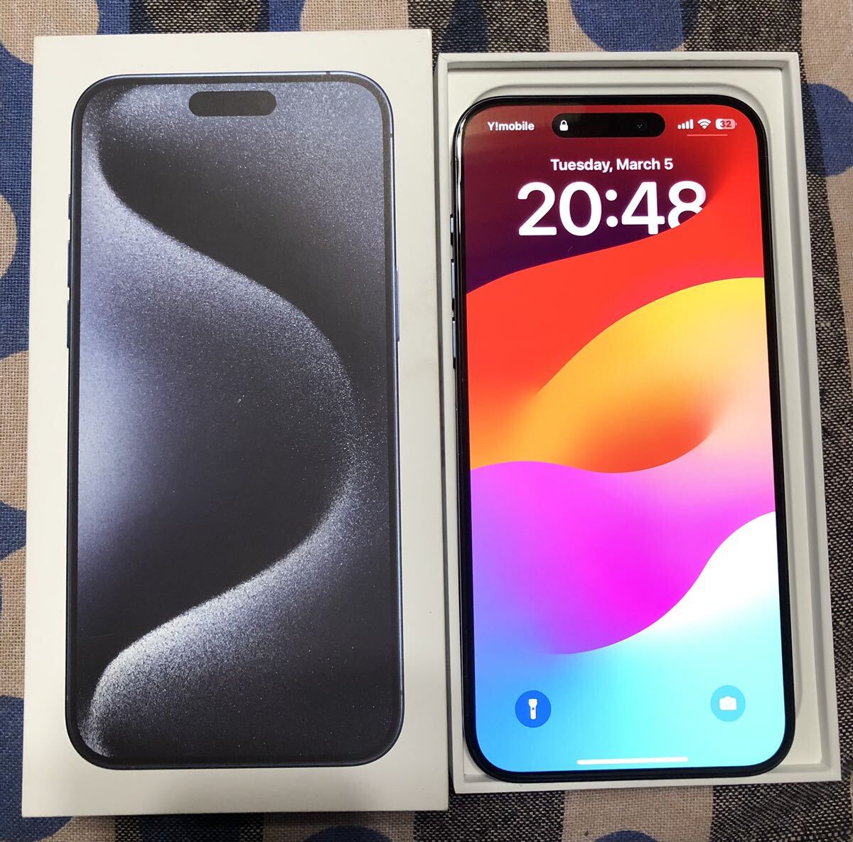 【未使用に近い】iPhone 15Pro Max SIMフリー 256GB チタンブルーの落札情報詳細 - ヤフオク落札価格検索 オークフリー