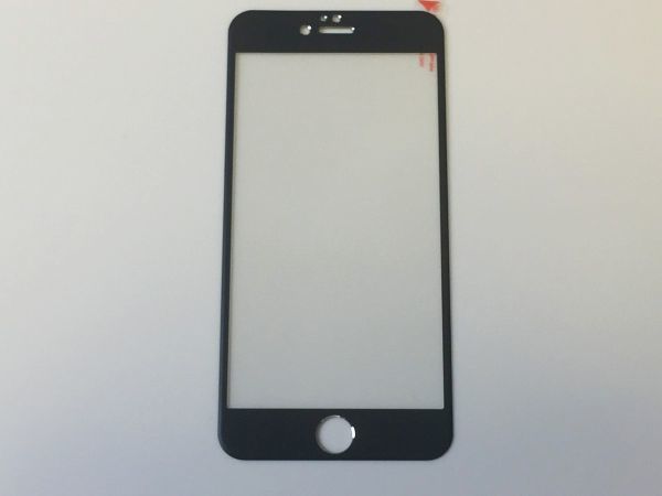 【未使用】iPhone6 Plus iPhone6s Plus 5.5インチ 9H 0.26mm 枠黒色 チタン 全面保護 強化ガラス 液晶保護フィルム 3D曲面カバー 2.5D KA52の ...