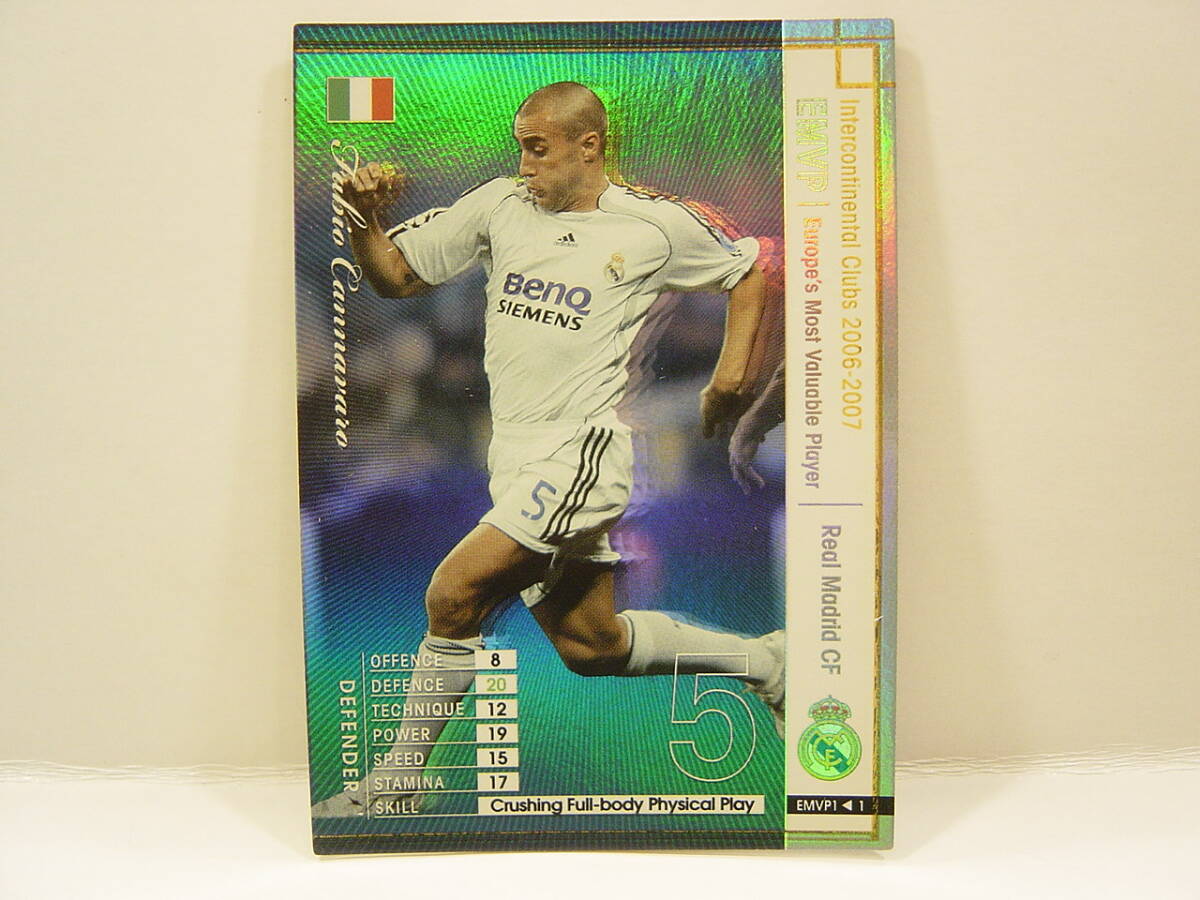【目立った傷や汚れなし】 WCCF 2006-2007 EMVP ファビオ・カンナバロ Fabio Cannavaro 1973 Italy Real Madrid CF Spain 06 ...