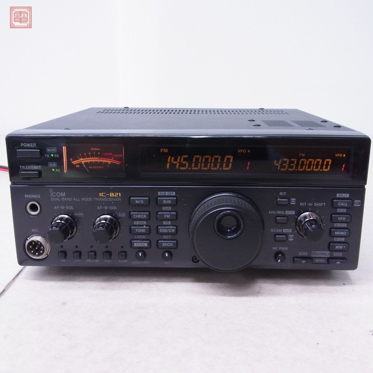 【やや傷や汚れあり】アイコム IC-821D 144/430MHz 45W/40W 取説付 ICOM【20の落札情報詳細 - Yahoo ...