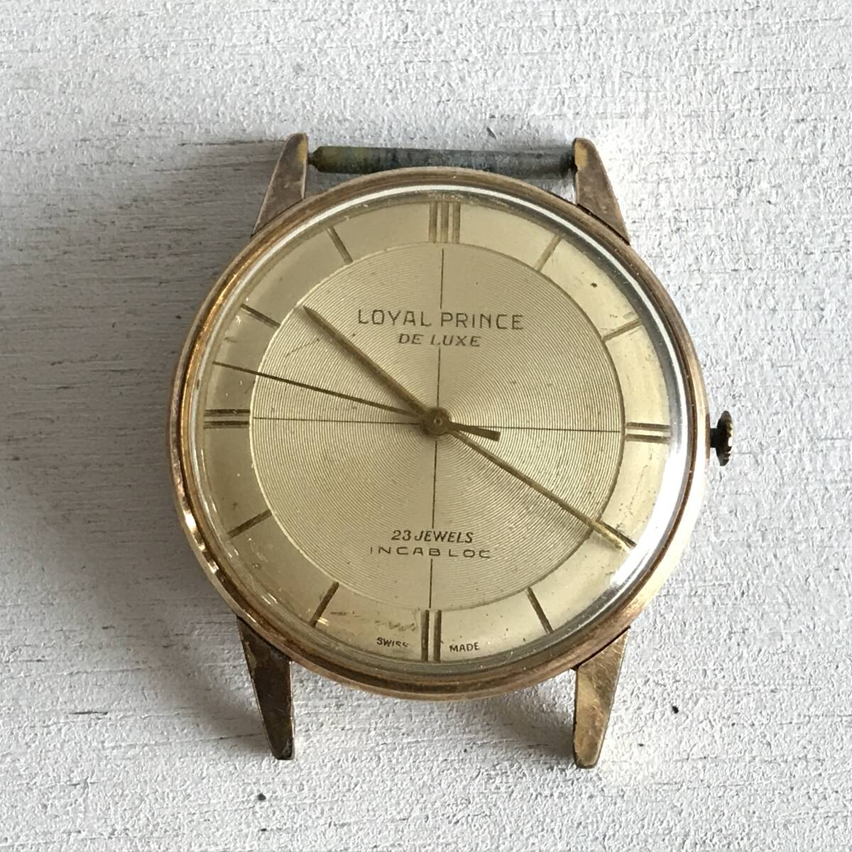 【やや傷や汚れあり】b) LOYAL PRINCE DE LUXE ロイヤルプリンス 腕時計 23JEWELS INCABLOC SWISS ...