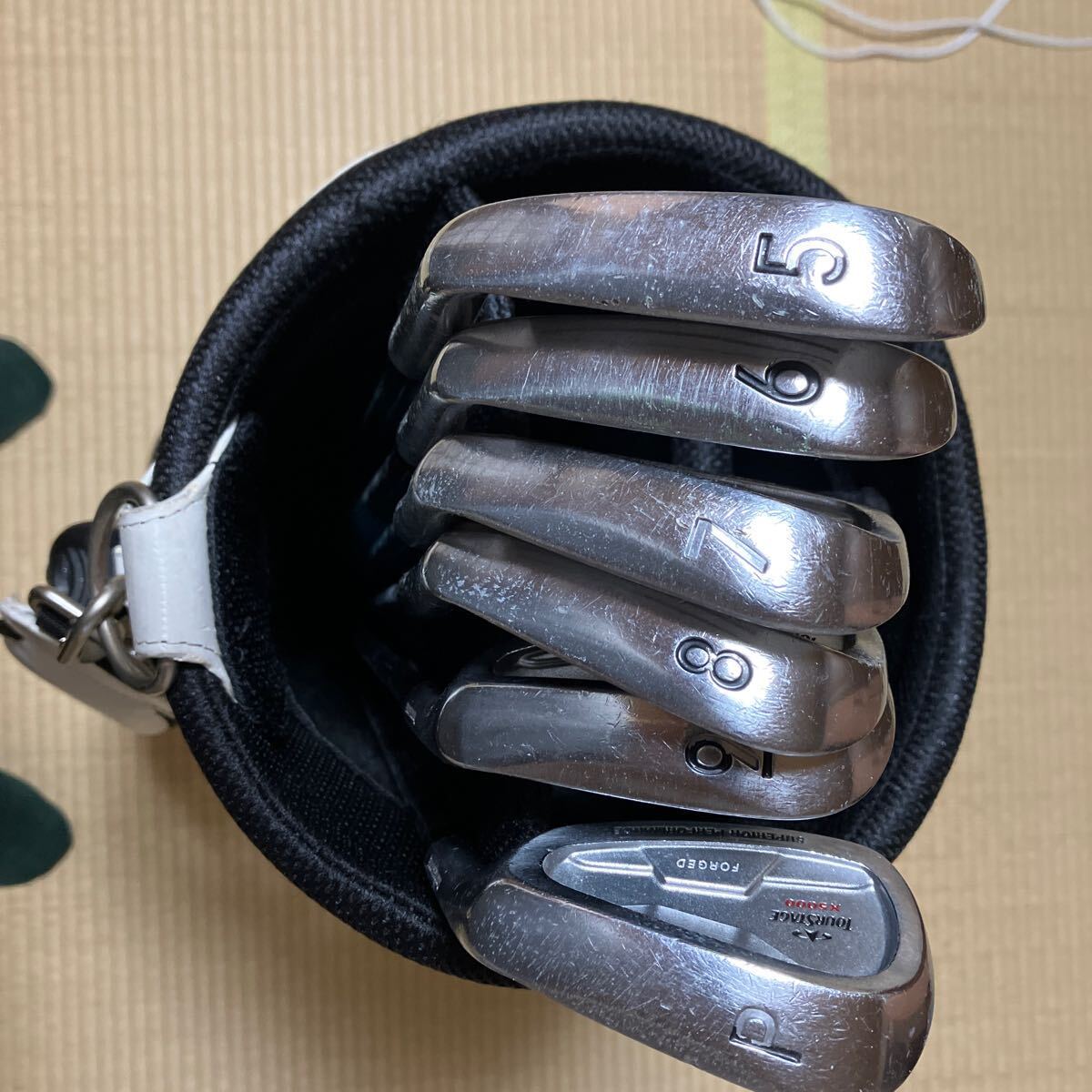 【全体的に状態が悪い】BRIDGESTONE ブリヂストン TOUR STAGE X5000 アイアン＃5.6.7.8.9.P純正スチール ...