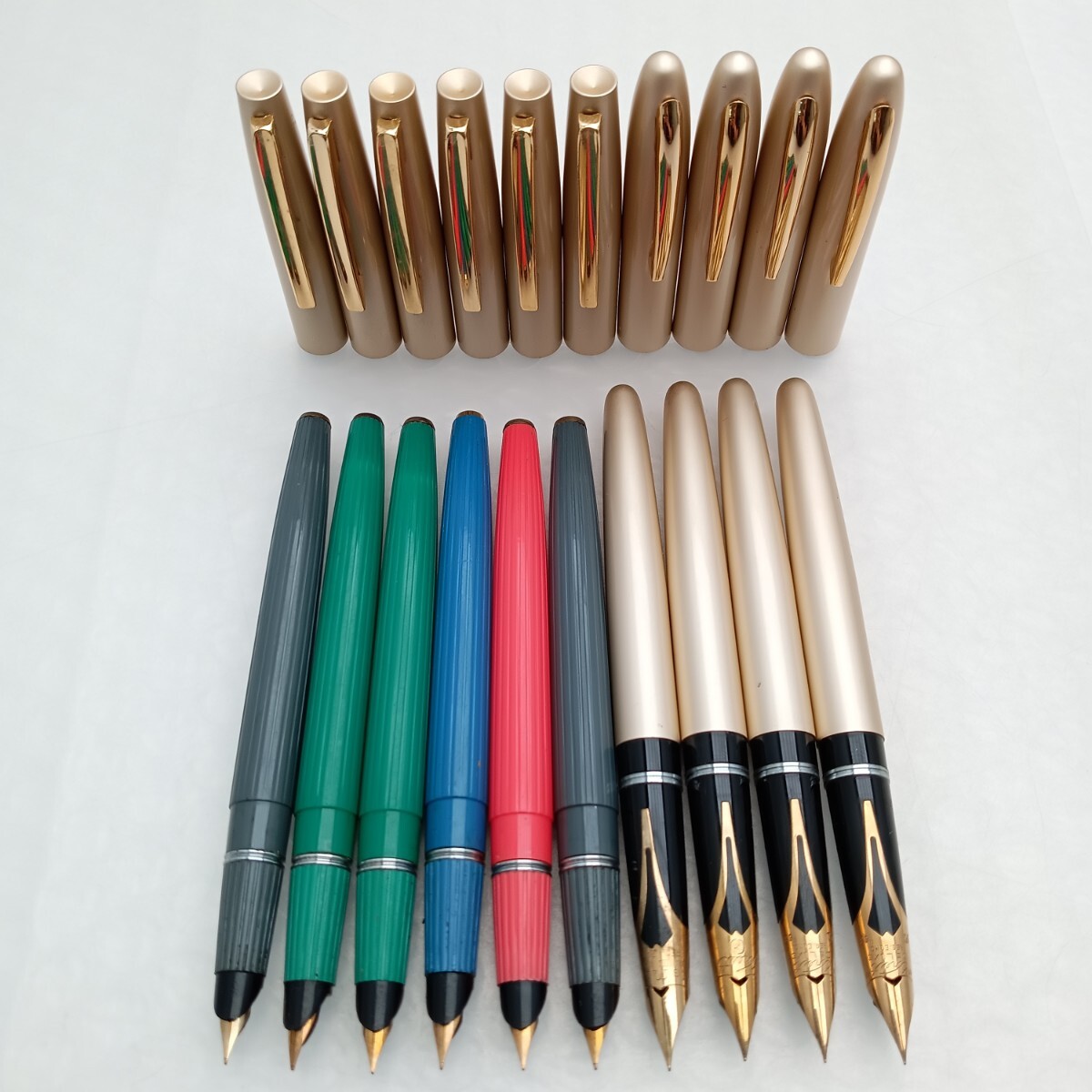 【やや傷や汚れあり】421 万年筆 10本セット ペン先 EREST DELUXE REG.EGMC.等 レトロ ヴィンテージ 文房具 筆記具 ...