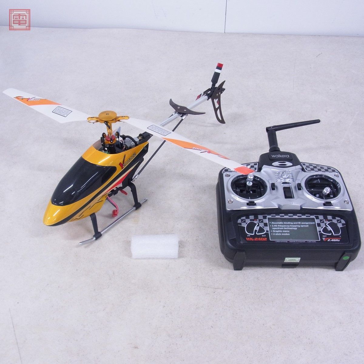 【全体的に状態が悪い】ワルケラ V200D02 WK-2402 プロポ付き 動作未確認 ジャンク 全長約43cm Walkera RC ...