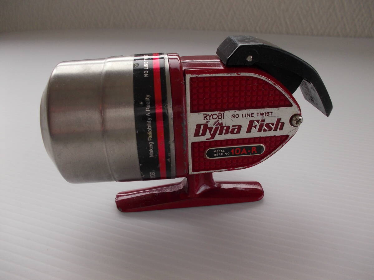 【やや傷や汚れあり】★ オールド リョービ ダイナフィッシュ リール 10A-R 赤 Dyna Fish スピンキャストリール クローズド ...