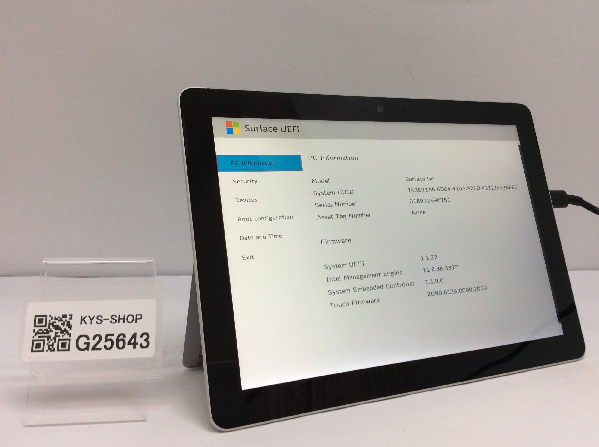 【傷や汚れあり】ジャンク/ Microsoft Surface Go Intel Pentium 4415Y メモリ8.19GB NVME128.03GB 【G25643】の落札情報詳細 ...