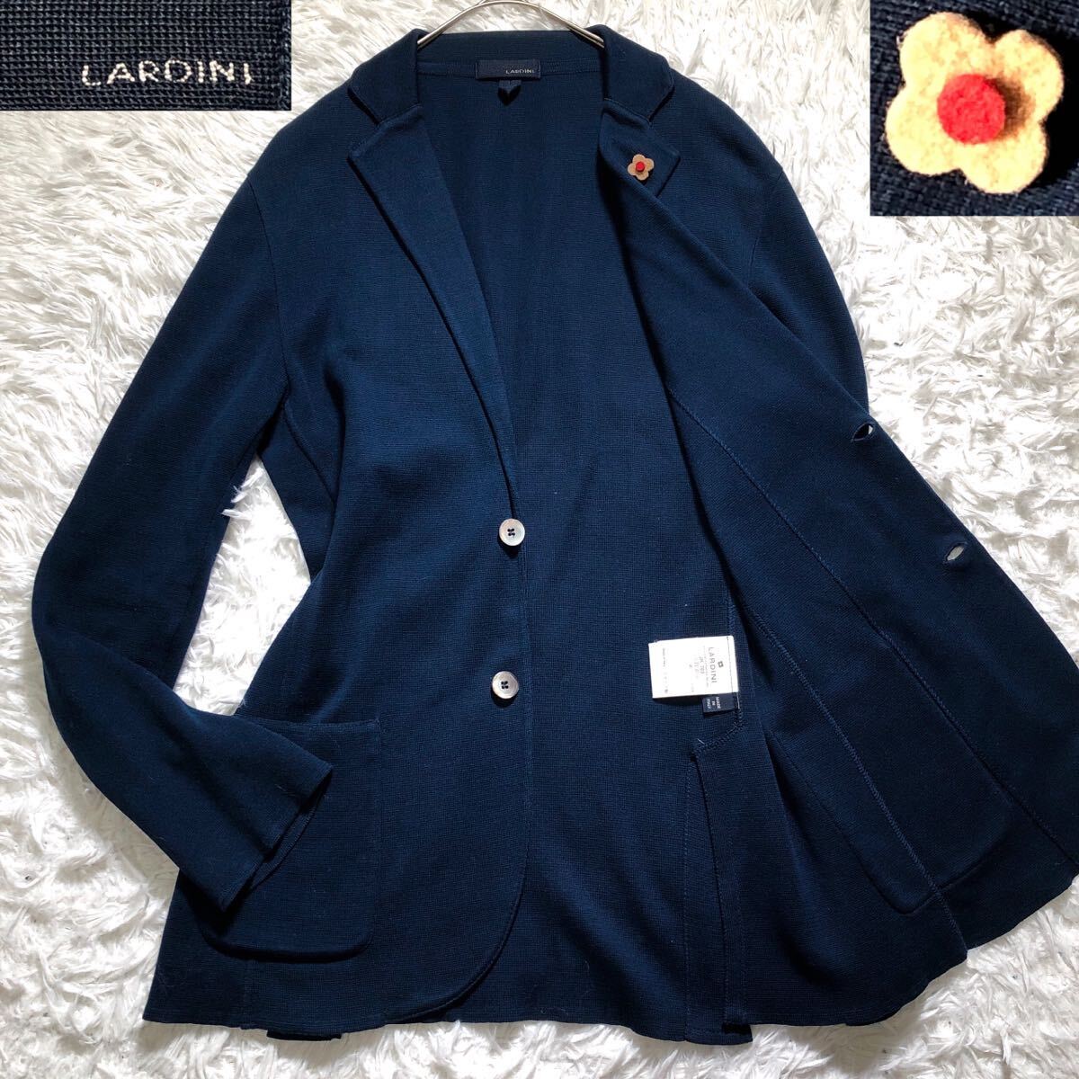 【目立った傷や汚れなし】【美品】LARDINI ラルディーニ 2B ニットテーラードジャケット ネイビー S 綿 イタリア ブートニエール アンコン ミラノリブの落札情報詳細 - Yahoo ...