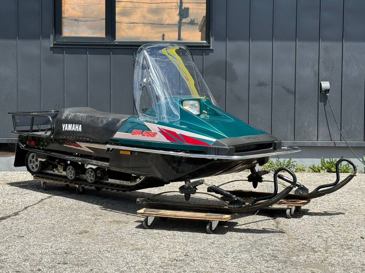 【傷や汚れあり】北見発☆最落なし！スノーモービル！YAMAHA！BR250！250cc！走行93km！エンジン始動OK！動作確認済み！売切!☆ ...