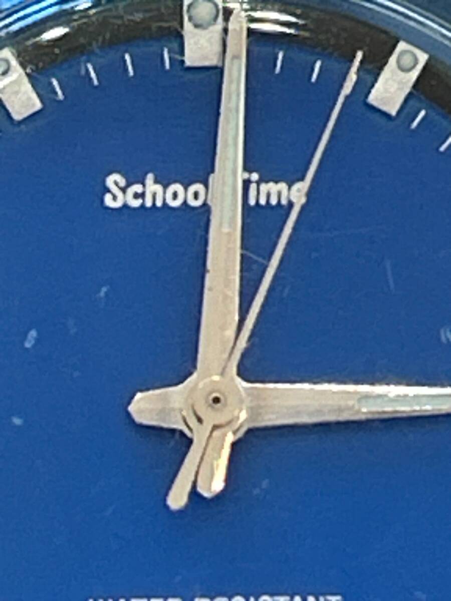 【傷や汚れあり】＊4238 動作品 SEIKO School Time セイコー スクールタイム 5000-7010 腕時計 メンズ 青文字盤 ...