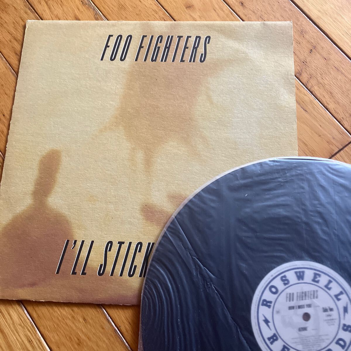 【やや傷や汚れあり】同梱可 1995年 フー・ファイターズ Foo Fighters 12''EPレコード I'll Stick Around ...