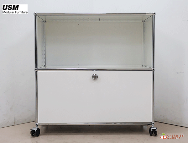【目立った傷や汚れなし】 展示品 美品 USM Haller System USMハラーシステム 1列2段 キャビネット/ワゴン/収納 ...