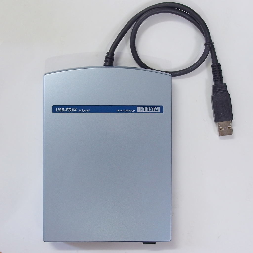 【やや傷や汚れあり】即決 送料185円 I-O DATA アイオーデータ 4倍速 USB接続 USB-FDX4 フロッピーディスクドライブ ...