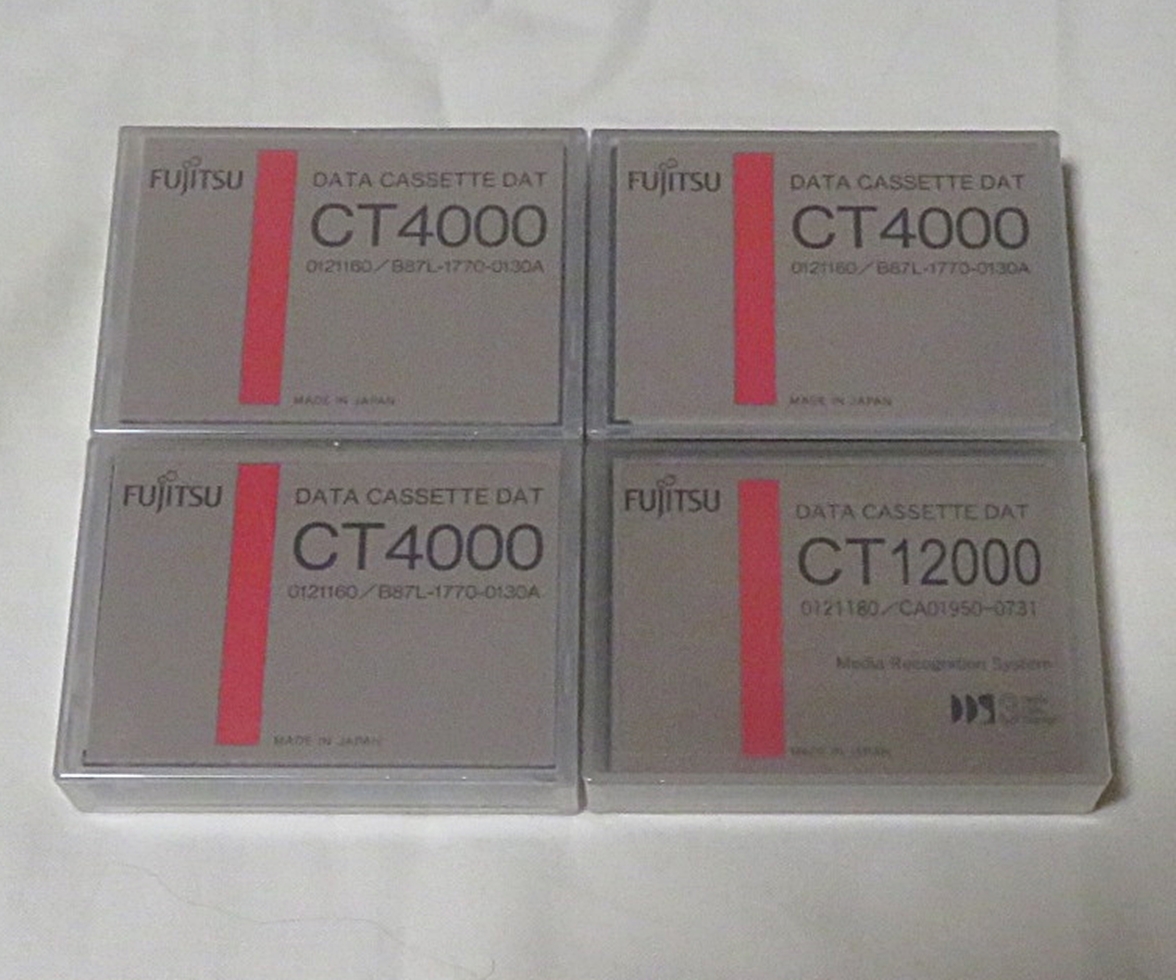【未使用】 富士通 DATA CASSETTE DAT FUJITSU CT4000(3本)＋CT12000(1本)未開封の落札情報詳細 ...