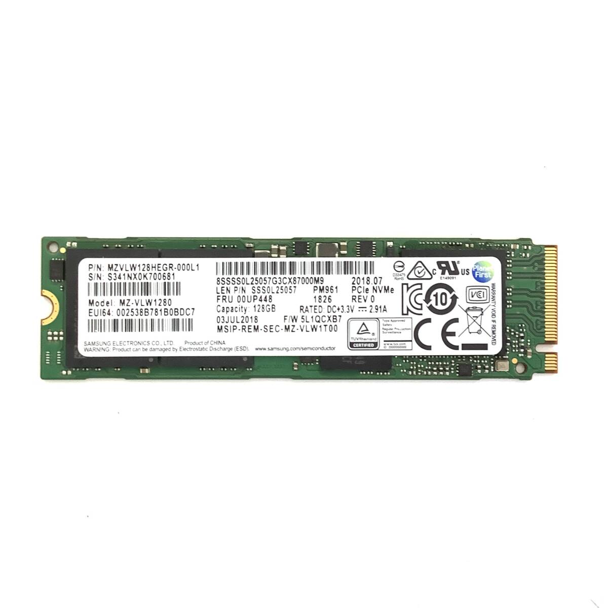 【やや傷や汚れあり】K60905150 SAMSUNG NVMe 128GB SSD 1点 使用時間：1863【中古動作品】の落札情報詳細 - Yahoo!オークション落札価格検索 オークフリー