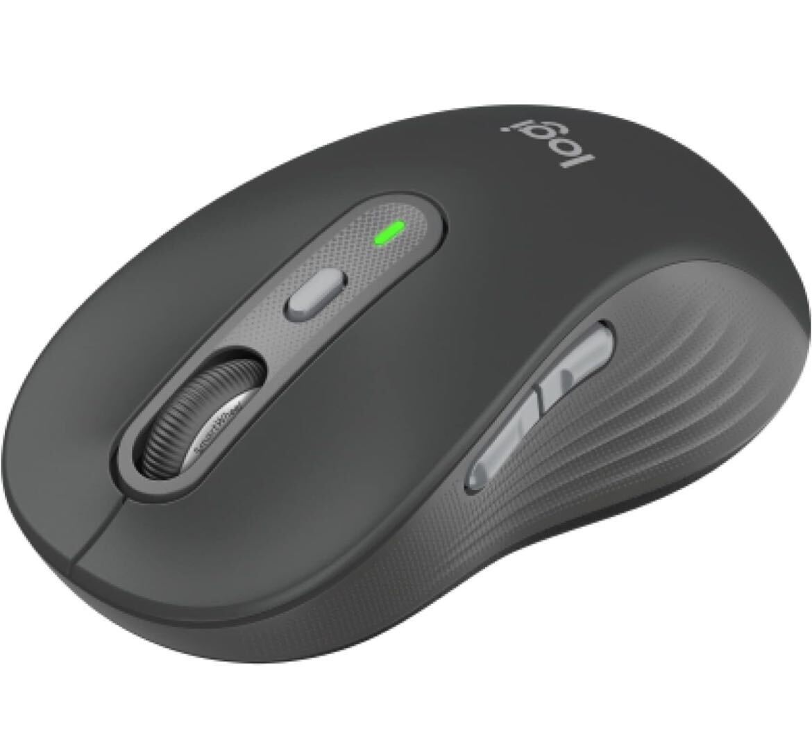 【未使用に近い】Logicool Signature M750LGR ワイヤレスマウス ラージ グラファイト Bluetooth Logi ...