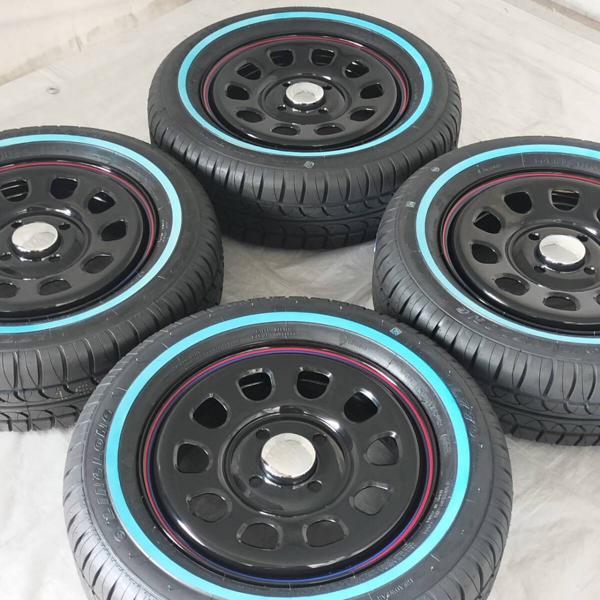 【未使用】デイトナ 13-4.5J＋40 4-100 ブラック タイヤ付4本セット 165/65R13 ホワイトリボン バモス エブリイ NVAN (W2474-PM2)の落札情報詳細 ...