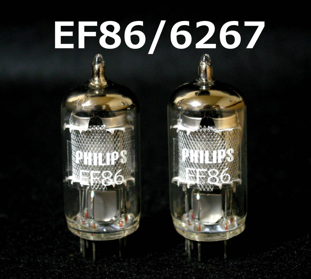【目立った傷や汚れなし】【箱なし】PHILIPS EF86／6267／低雑音増幅用5極管／ベルギーMBLE社のBruxelles工場製造 真空管／2本セット（同一コード） 各テスト実施の落札 ...
