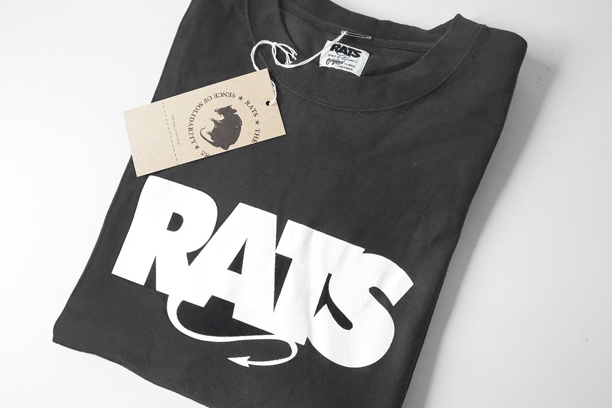 【未使用に近い】★美品 RATS 24AW 新作!! 即完売品 BOX LOGO WAY OF LIFE TEE ロゴ Tシャツ 黒 XL (下げ札付き) 半袖 カットソー ラッツ MU22の ...
