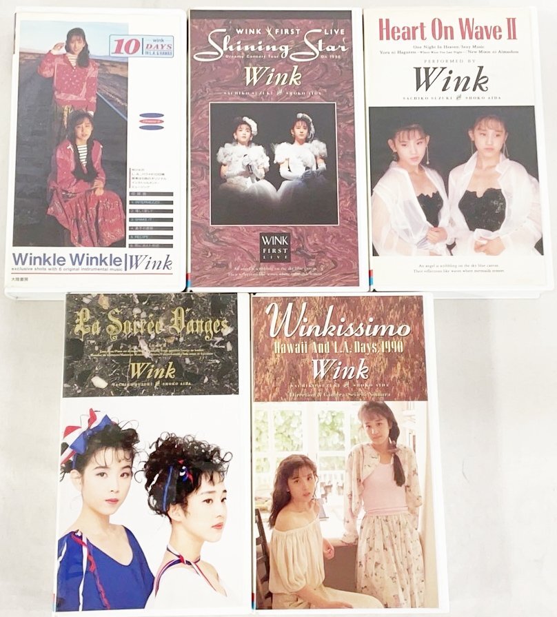 【傷や汚れあり】Wink VHS5本セット Heart On Wave Shining Star 天使達の夜会 Winkissimo ...