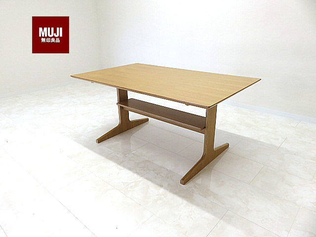 【目立った傷や汚れなし】MUJI/無印良品 オーク材ダイニングテーブル リビングでもダイニングでも使えるシリーズ W130cm LDテーブルの落札情報詳細 - Yahoo!オークション落札価格 ...