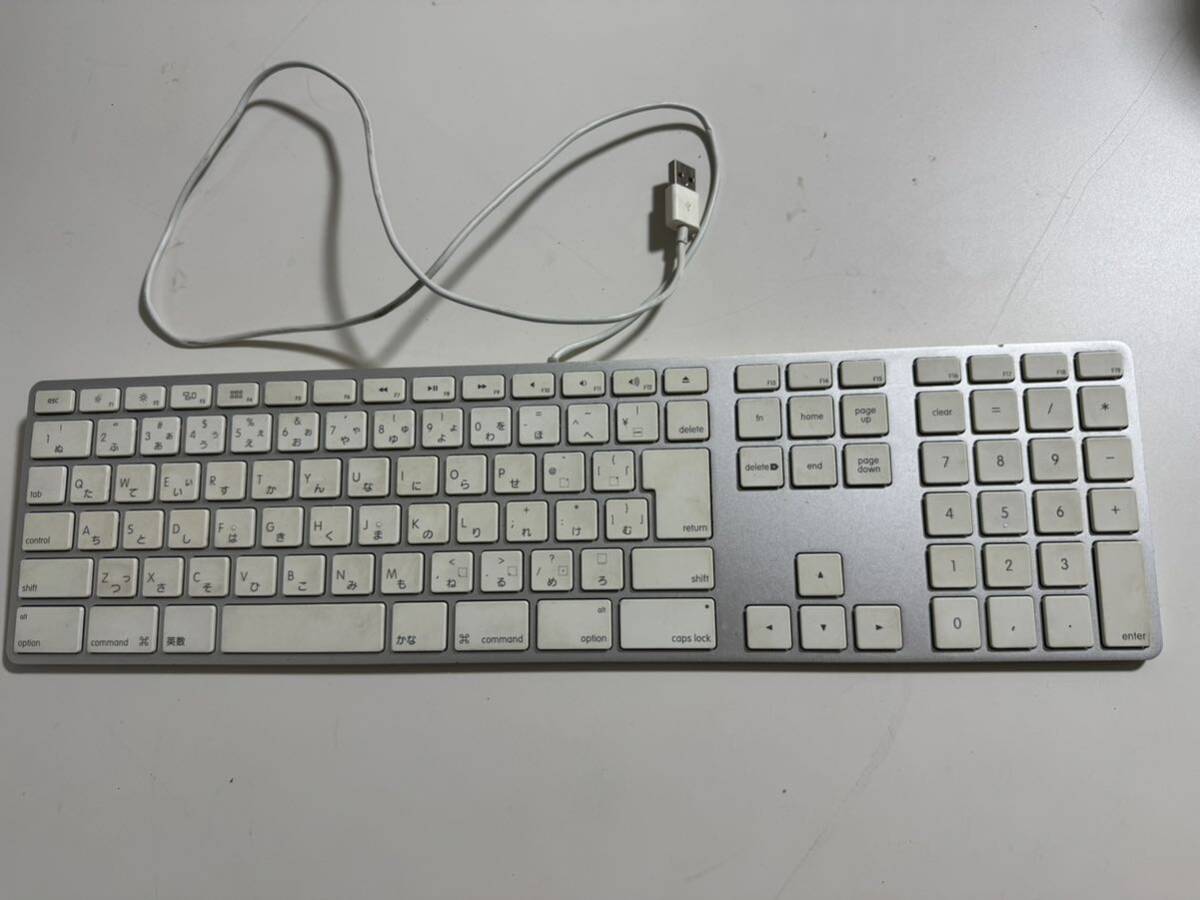 【目立った傷や汚れなし】A1243 EMC 2171 Apple USBキーボード アップル Keyboard USB キーボード 日本語 ...