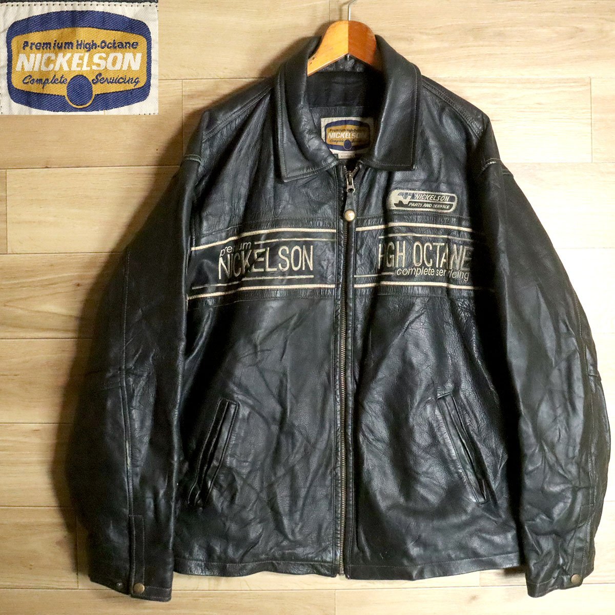 【目立った傷や汚れなし】Y3T/Y9.19-4 アメリカ古着 NICKELSON レザースタジャン 本革 レザージャケット XLサイズ メンズ 革ジャン 皮ジャンの落札情報詳細 - Yahoo ...