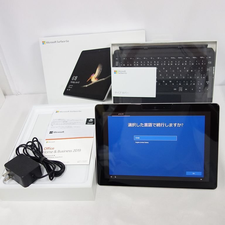 【目立った傷や汚れなし】Surface Go 4GB 64GB Model 1824 タイプカバー 充電コード Windows10 インボイス ...