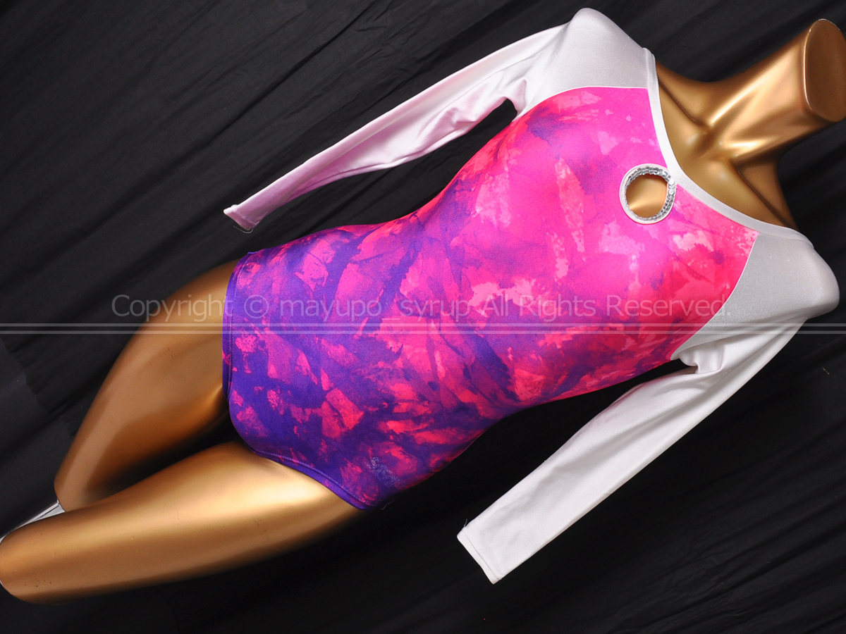 【やや傷や汚れあり】L1239-11★SASAKI ササキスポーツ 7002 ロングスリーブ体操レオタード ピンク×ホワイト JOの落札情報 ...