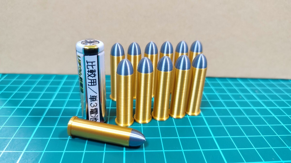 【やや傷や汚れあり】.357 Magnum 弾風 ダミーカート 12個セット【送料無料】(検) .357 S&W マグナム 9x33mmR ...