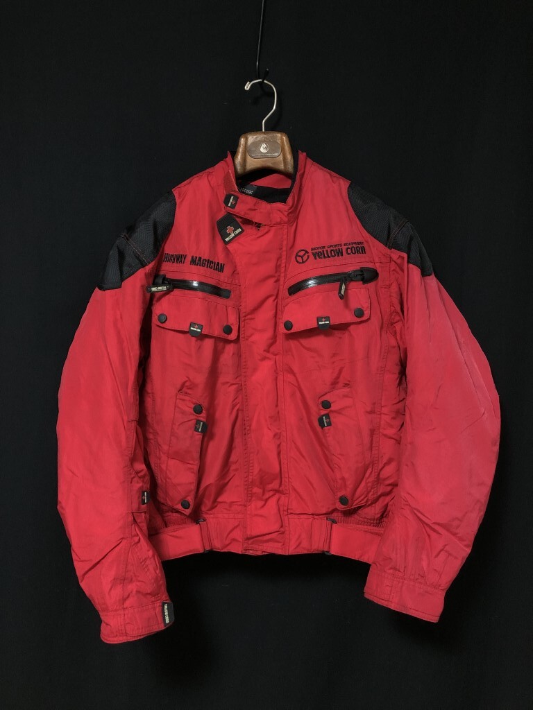 【目立った傷や汚れなし】 YELLOW CORN イエローコーン WINTER JACKET 秋冬防寒 バイカーズジャケット バイクウェアの ...