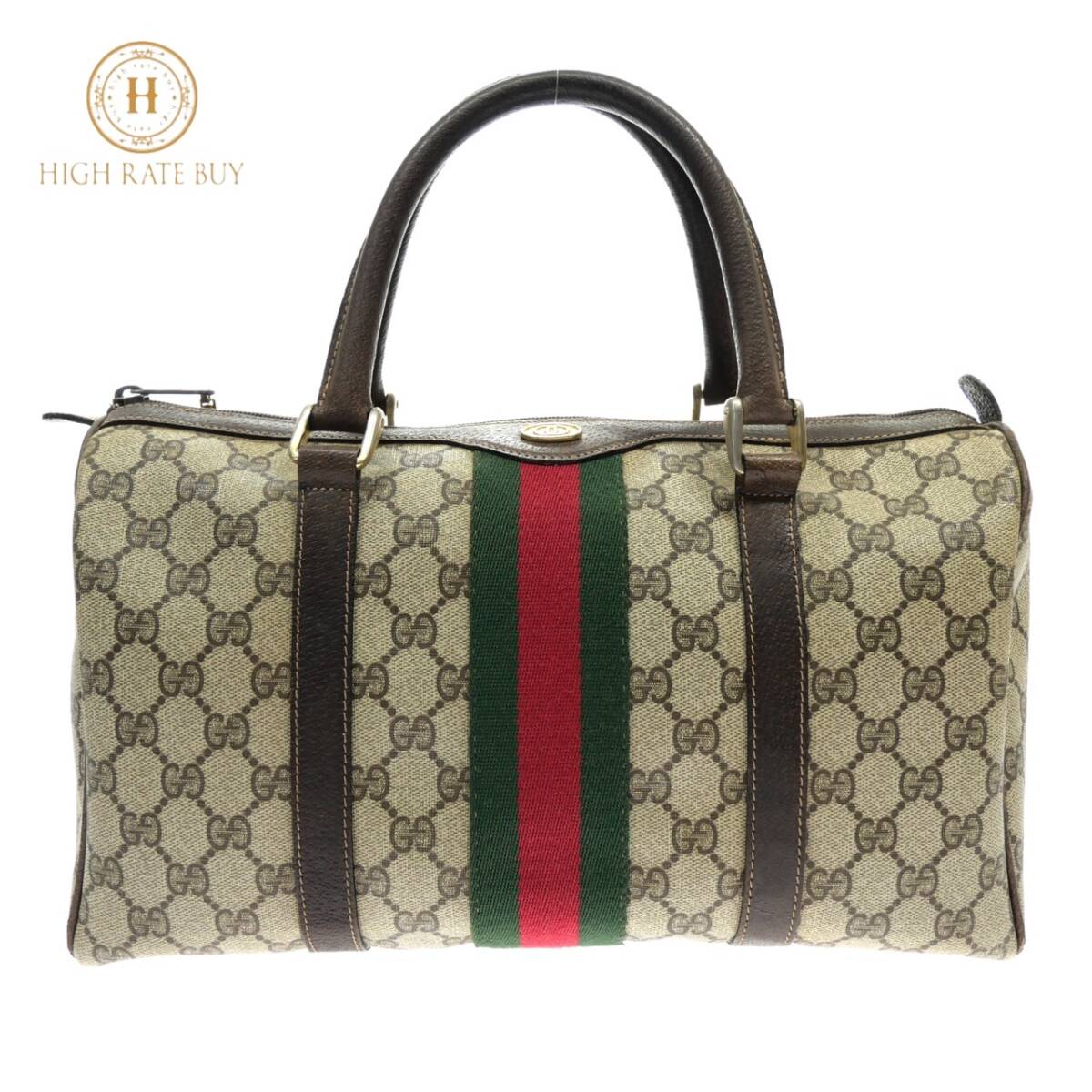 【傷や汚れあり】1円スタート GUCCI グッチ オールドグッチ GGスプリーム ハンドバッグ 010.378 シェリーライン GG柄 ゴールド金具 ボストンバッグ ブラウンの落札情報詳細 ...