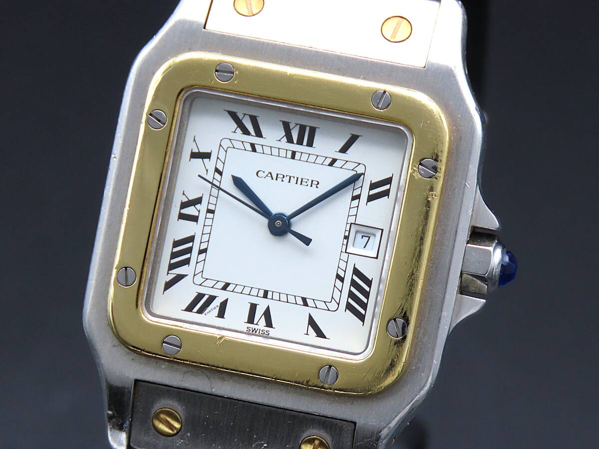 【傷や汚れあり】1円～! 稼動品 正規品 OMEGA オメガ 7374.31.00 デビル SS GP クォーツ シルバーダイヤル 純正ブレス 6203/856 レディース腕時計 ...